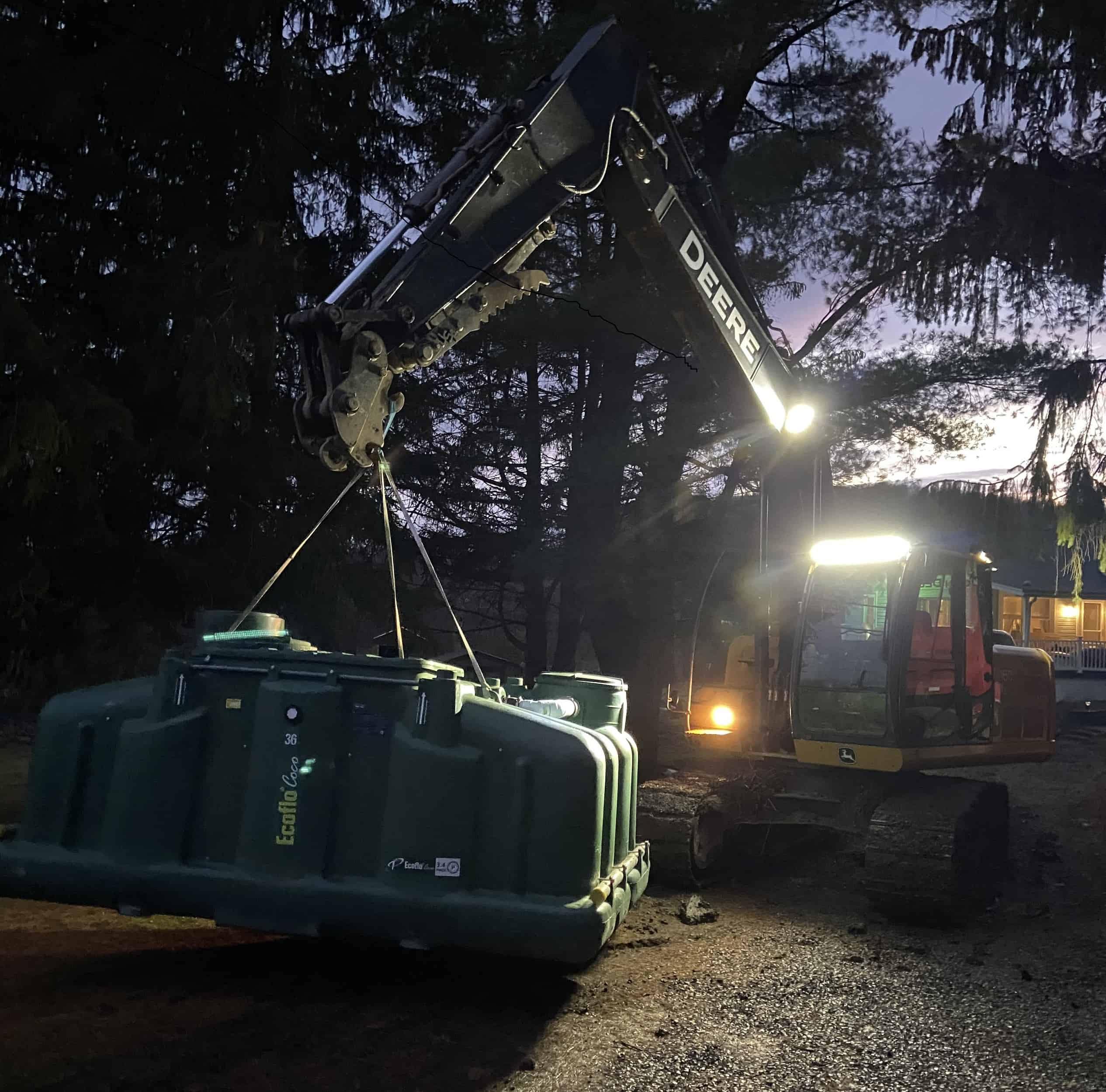 Small Flow Wastewater Treatment System Installation